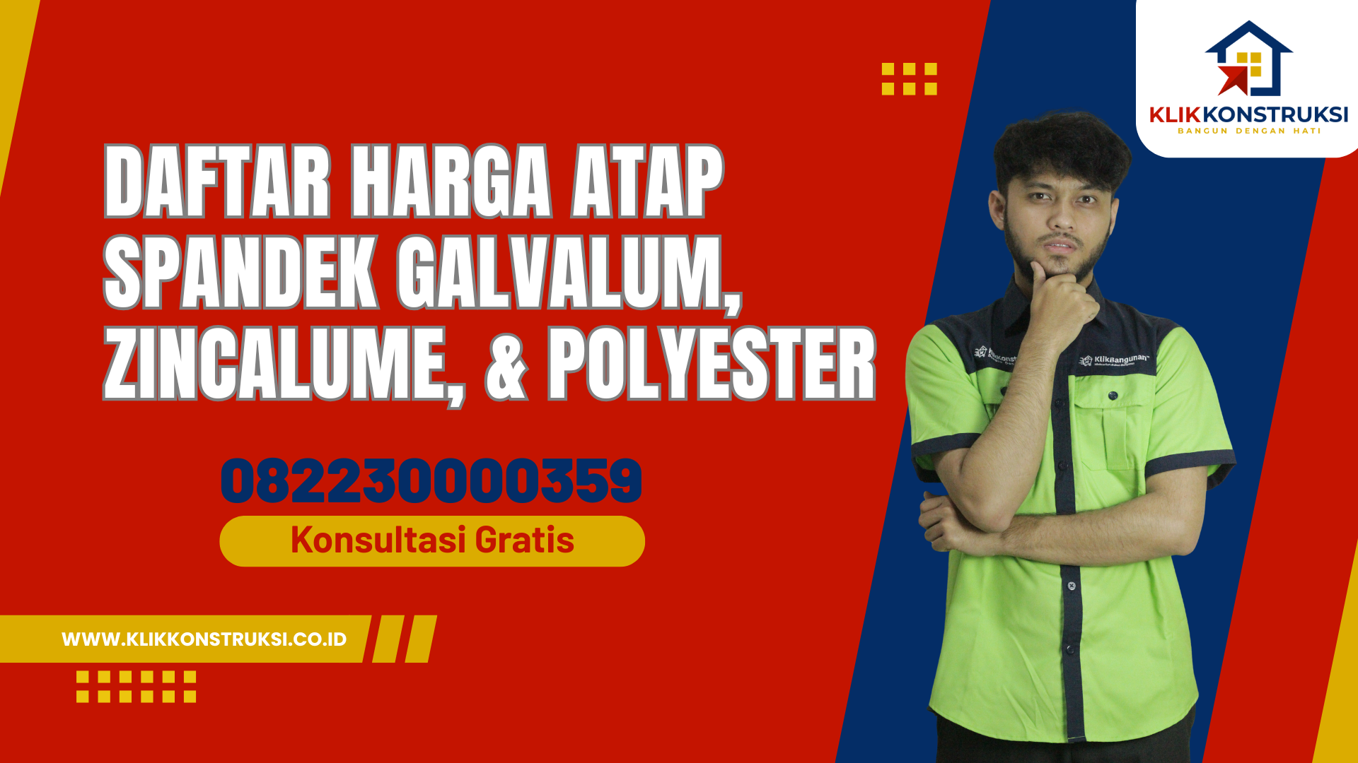 Daftar Harga Atap Spandek Galvalum, Zincalume, & Polyester - Klik ...