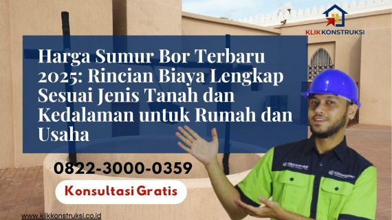 Harga Sumur Bor Terbaru 2025: Rincian Biaya Lengkap Sesuai Jenis Tanah ...
