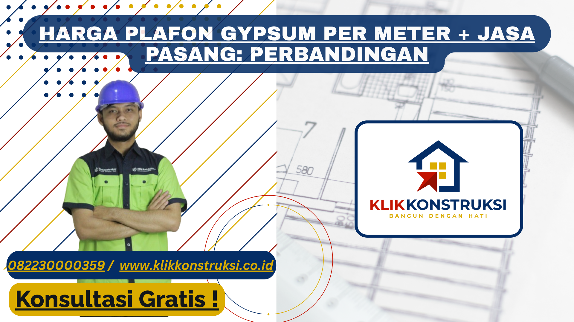 Harga Plafon Gypsum per Meter + Jasa Pasang: Perbandingan - Klik Konstruksi