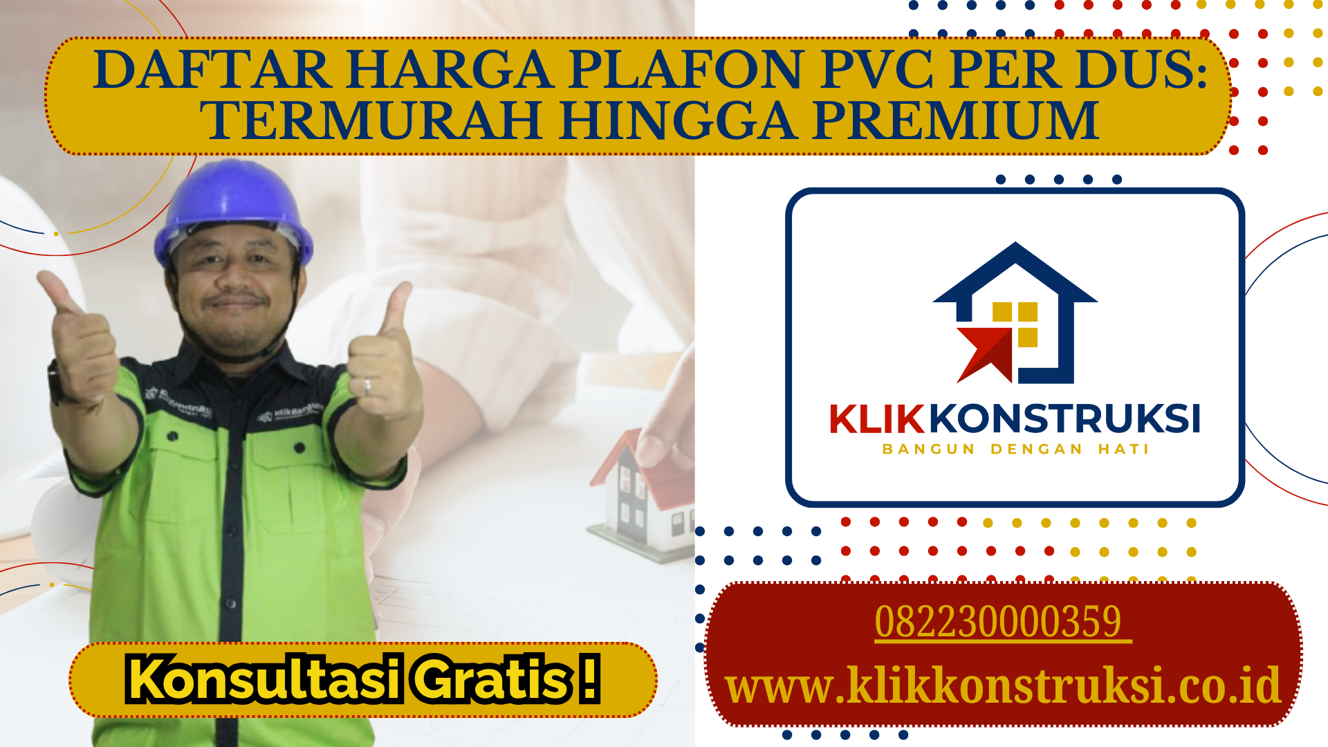 Daftar Harga Plafon PVC per Dus: Termurah hingga Premium - Klik Konstruksi